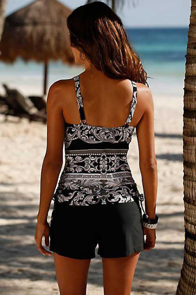 BAROQUE PRINTED TANKINI SET – Casualforall
